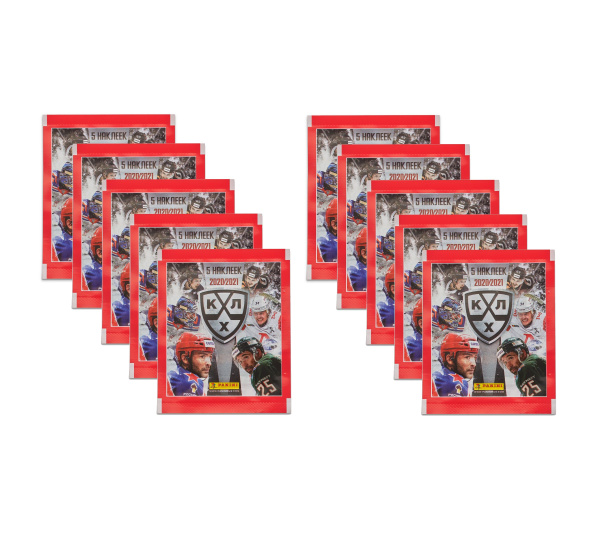 10 пакетиков Panini КХЛ 2020-2021 (50 наклеек) - купить с доставкой по ...