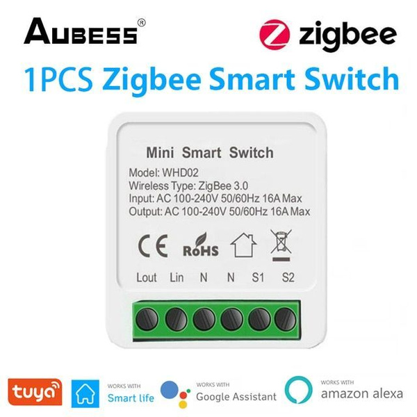 Умное реле контроллер Tuya Zigbee 16А для умного дома, без монитора мощности, работает с Яндекс ...
