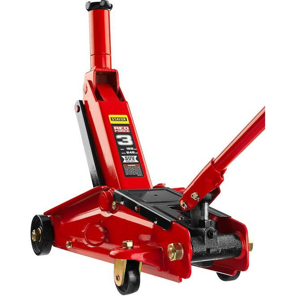 STAYER R-55 RED FORCE, 3 т, 155 - 545 мм, подкатной домкрат с высоким ...