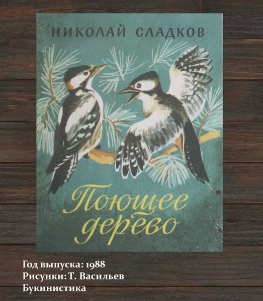 Книга "Поющее дерево-Николай Сладков". Художник-Т. Васильева. СССР ...