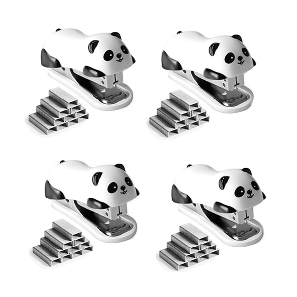 Настольный степлер Panda из 4 шт., на 12 листов, со скрепками №10 4000 ...