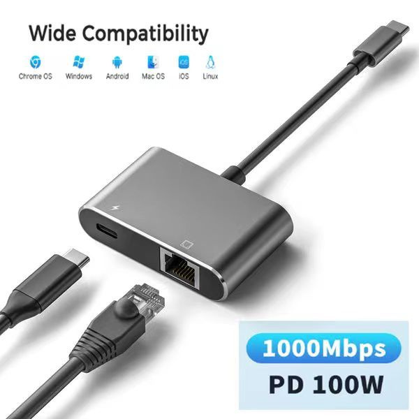 1000 Мбит /с USB C Ethernet-адаптер USB3.0type-C к сетевой карте Rj45 ...