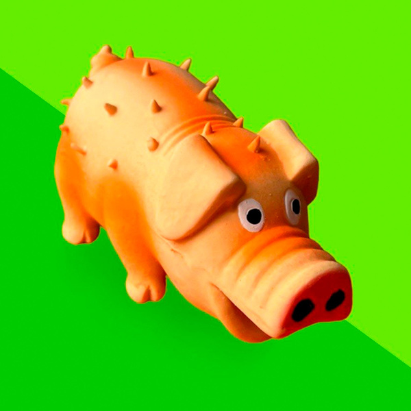 Игрушка для собак и кошек свинья резиновая кабан из латекса с пищалкой ...