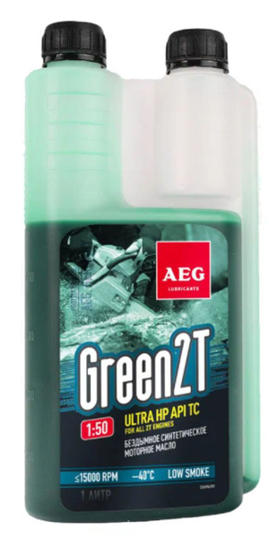 Масло синтетическое AEG GREEN HP 2T Motor Oil API TC Universal (1 л ...