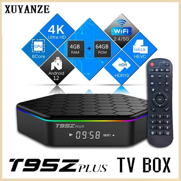 Медиаплеер T95Z PLUS, TF, HDMI, AV, RJ-45 Ethernet, USB, черный ...