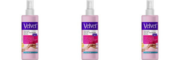 Velvet Лосьон после удаления волос и для замедления их роста, 200 мл, 3 ...