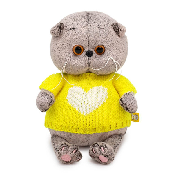 Игрушка мягкая BASIK baby Басик BABY в свитере с сердцем 20см купить на ...