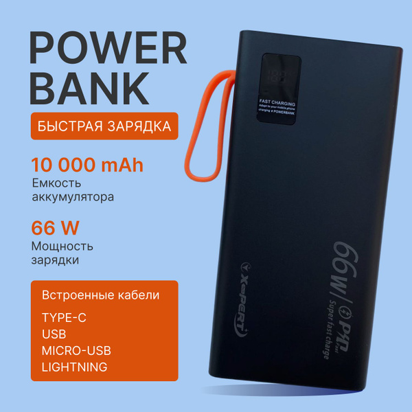 Внешний аккумулятор (Power Bank) Power bank / повербанк 10000mah с ...
