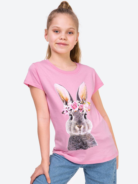 Футболка Bonito kids, размер 128, 134, цвет розовый, 100% хлопок ...
