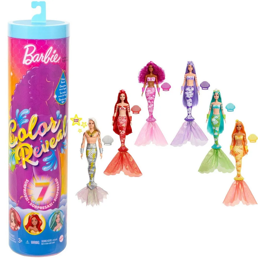 Кукла-сюрприз Barbie Color Reveal Rainbow Mermaid Series - купить с ...