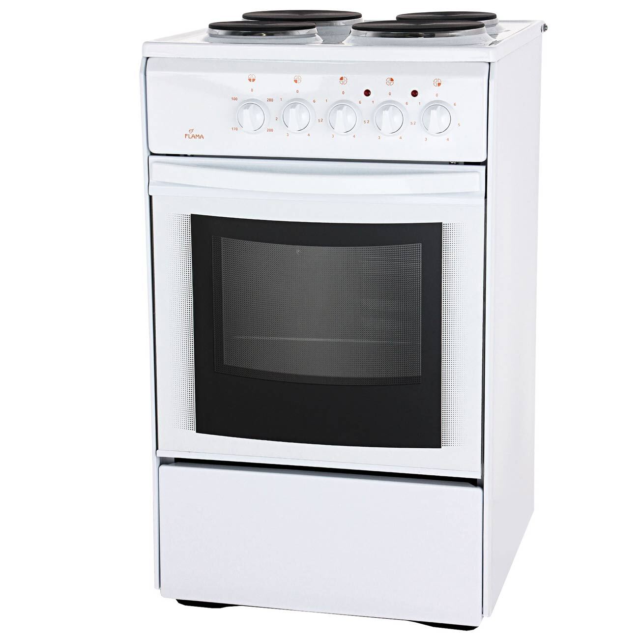 Flama Электрическая плита (50-55 см) AE 1403 White — купить в интернет ...