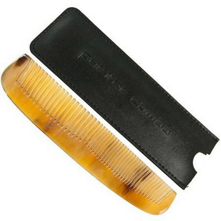 PARKER Кожаный чехол с расческой для бороды из натурального рога, PHPC ...