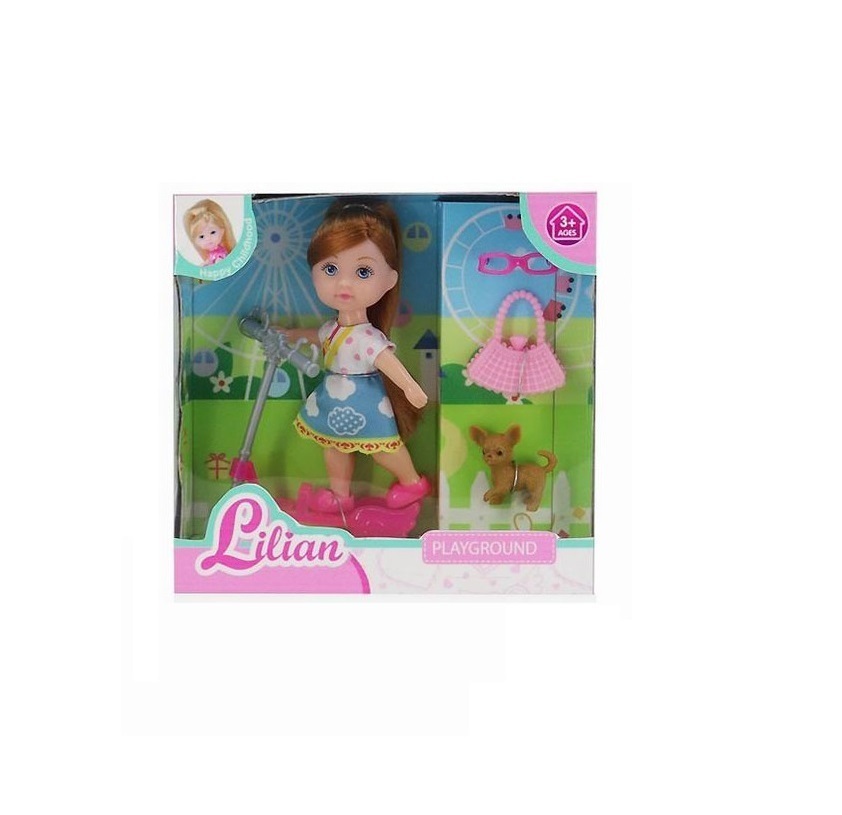 Кукла Lilian на самокате с питомцем — купить в интернет-магазине OZON с ...