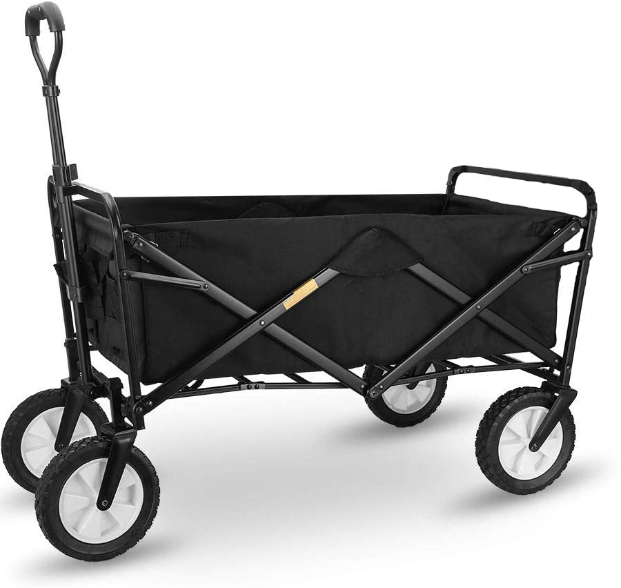 Тележка складная Monkey Wheels MW-80BL черная (четырёхколёсная, для ...