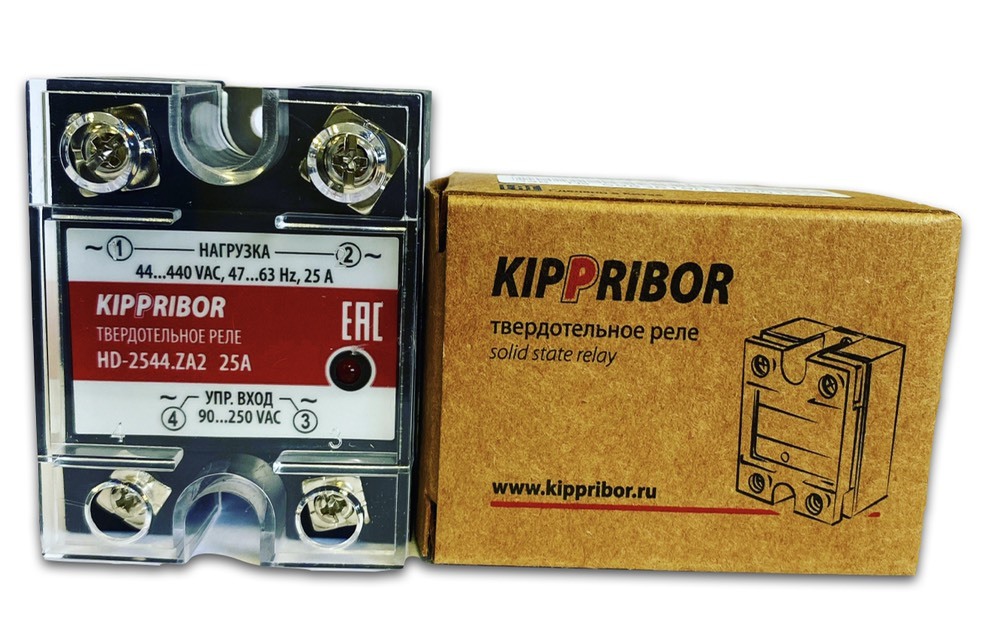 Однофазное твердотельное реле KIPPRIBOR HD-2544.ZA2 (M01), 25А, 90-250V ...