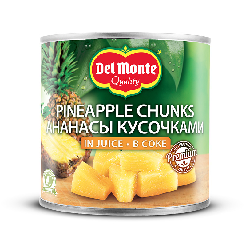 Ананасы DEL MONTE кусочки в соке, 435г — купить в интернет-магазине ...