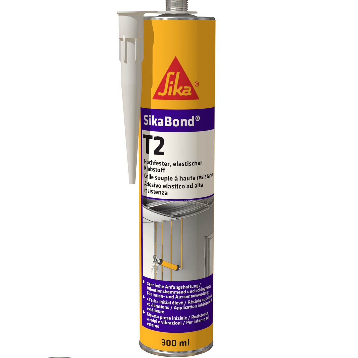 Монтажный клей Sika SikaBond-T2 300 мл0.4 кг - купить по выгодным ценам ...