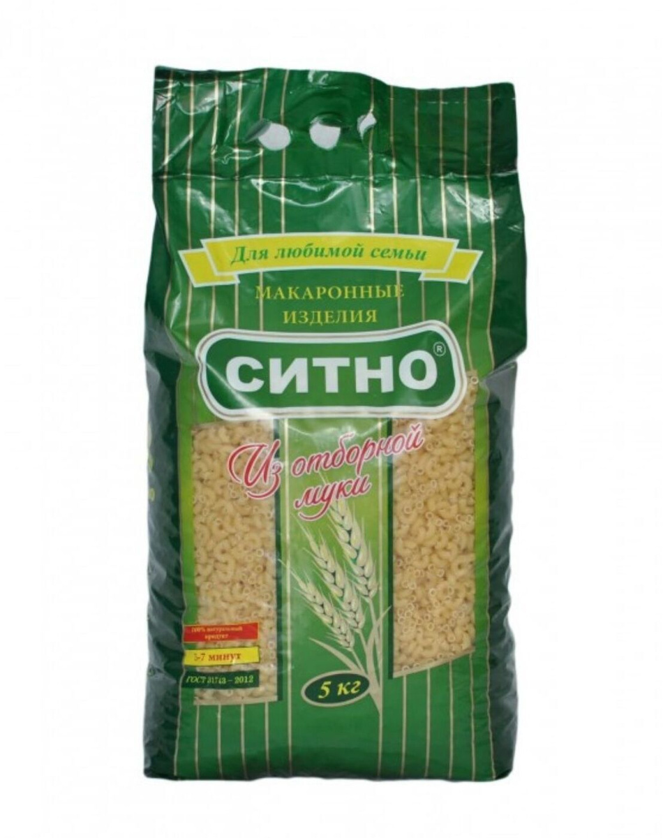 Макаронные изделия "СИТНО",(Рожки), 5 КГ — купить в интернет-магазине ...