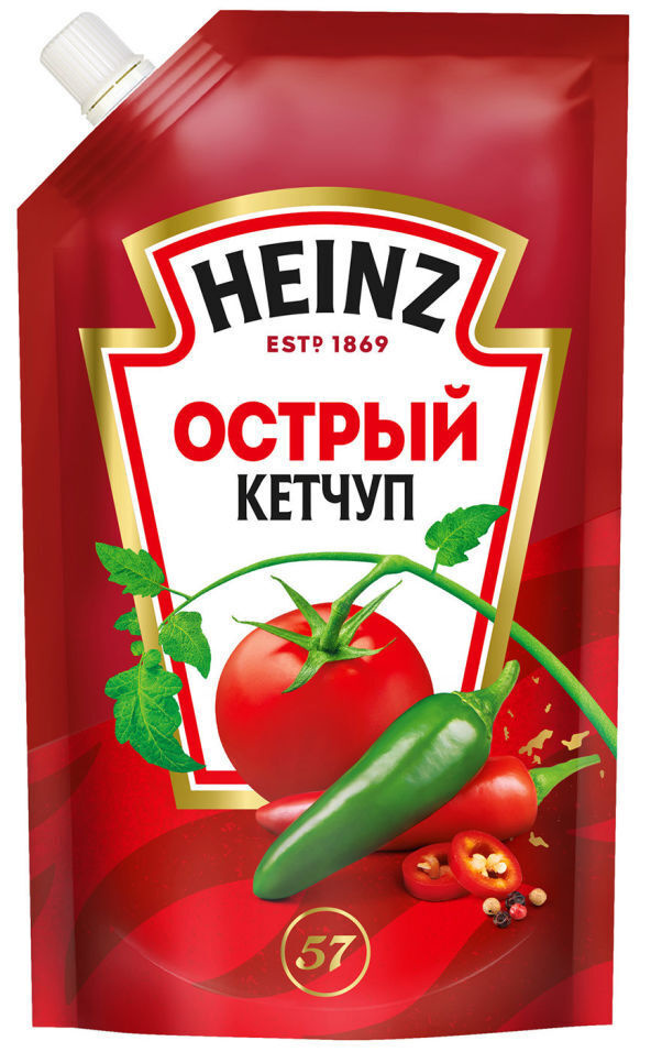 Кетчуп Heinz (Хайнц) Острый, 350 г, 4 шт. — купить в интернет-магазине ...