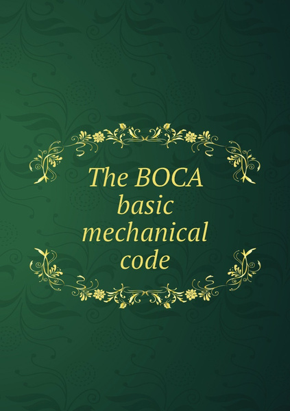 The BOCA basic mechanical code - купить с доставкой по выгодным ценам в ...