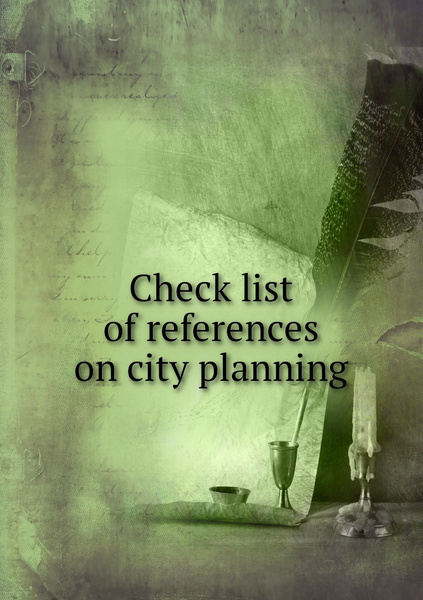 Check list of references on city planning - купить с доставкой по ...