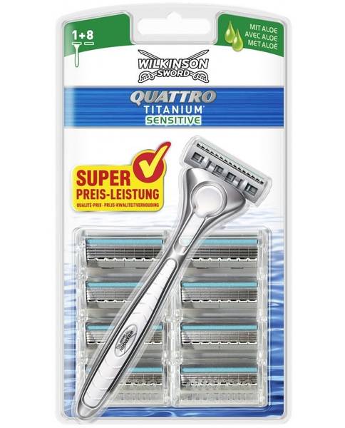 Wilkinson Sword / Schick / Quattro Titanium Sensitive / Бритвенный ...