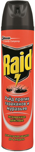 Аэрозоль против тараканов и муравьев "Raid", 300 мл купить на OZON по низкой цене (1569733424)