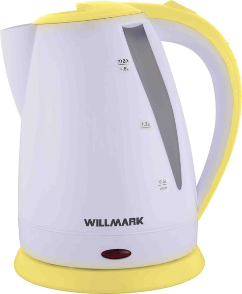 Электрический чайник WILLMARK WEK-1810PL, желтый, белый купить на OZON по низкой цене (202348621)