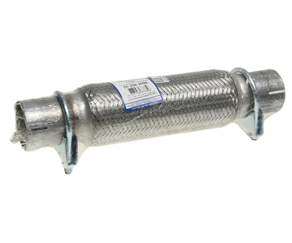 Гофра глушителя 55x250х350 с трубами в 3-ой оплетке interlock c ...