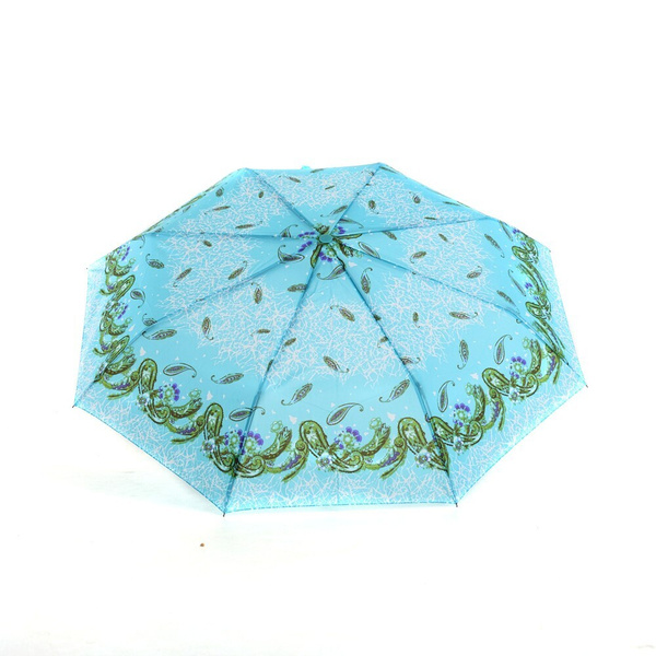 Зонт Raindrops, Полный автомат, 3 сложения, лазурный купить по низкой ...