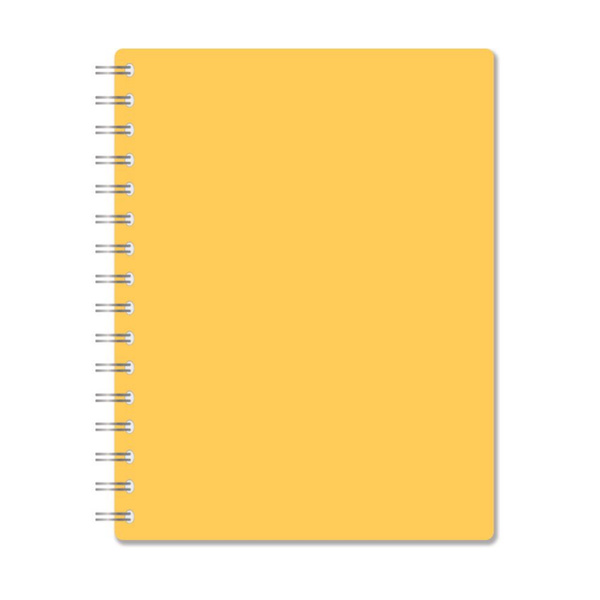 Бизнес-тетрадь А5, 96л, кл, спир, пластик, Attache Bright colours Желтый - купить с доставкой по ...