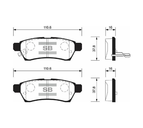 Колодки тормозные Sangsin Brake SP1513 - купить по низким ценам в ...