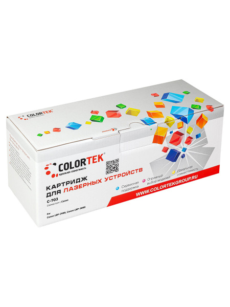 Расходник для печати Colortek C703, Черный (black), для лазерного ...
