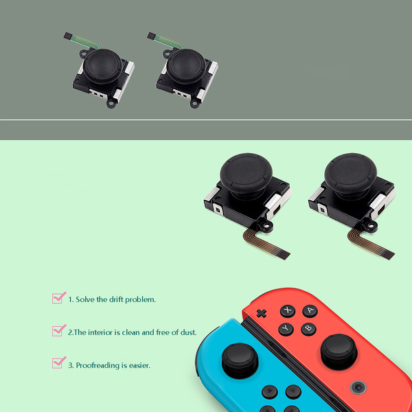Комплект из 2 аналоговых 3D джойстиков Joycon Joystick для коммутатора ...