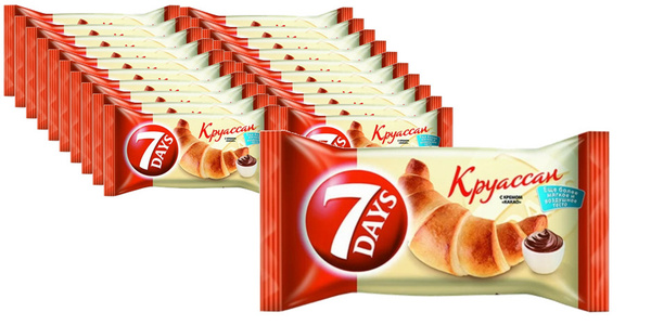 7DAYS круассаны Какао, 20 шт по 65 г - купить с доставкой по выгодным ценам в интернет-магазине ...