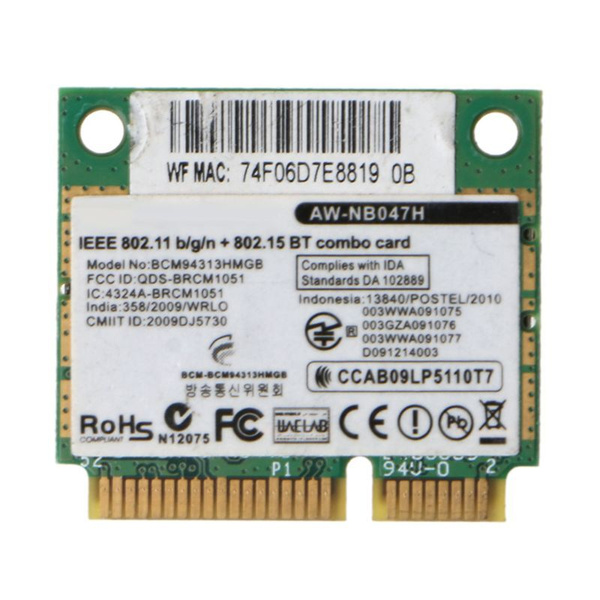 Беспроводная карта-адаптер Broadcom Bcm94313HMGB AW-NB047H BCM4313 Half ...