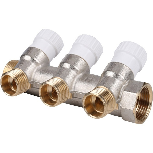 Коллектор распределительный 3/4", 3 отвода 1/2" STOUT SMB 6851 341203 ...