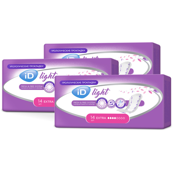 Урологические прокладки iD Light Extra 14 шт. х 3 - купить с доставкой по выгодным ценам в ...