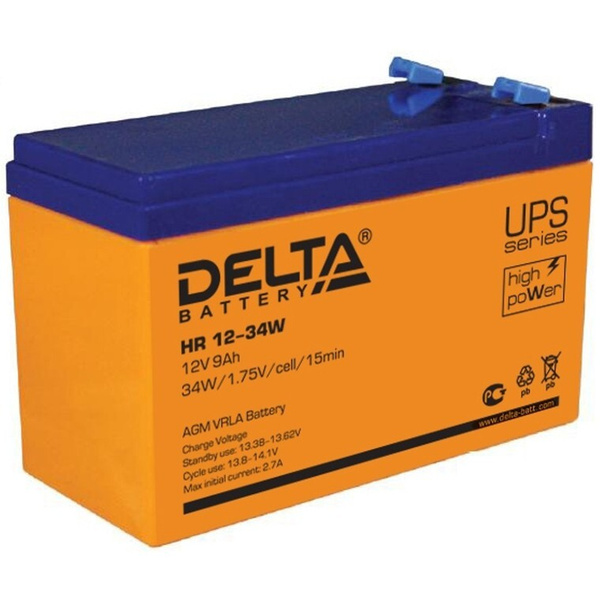 Батарея для ИБП Delta Battery HR 12-34W купить по выгодной цене в интернет-магазине OZON (805045818)