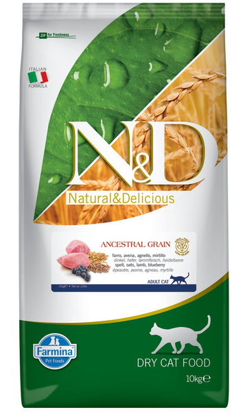 Сухой корм Farmina N&D Ancestral Grain Lamb & Blueberry Adult, для ...