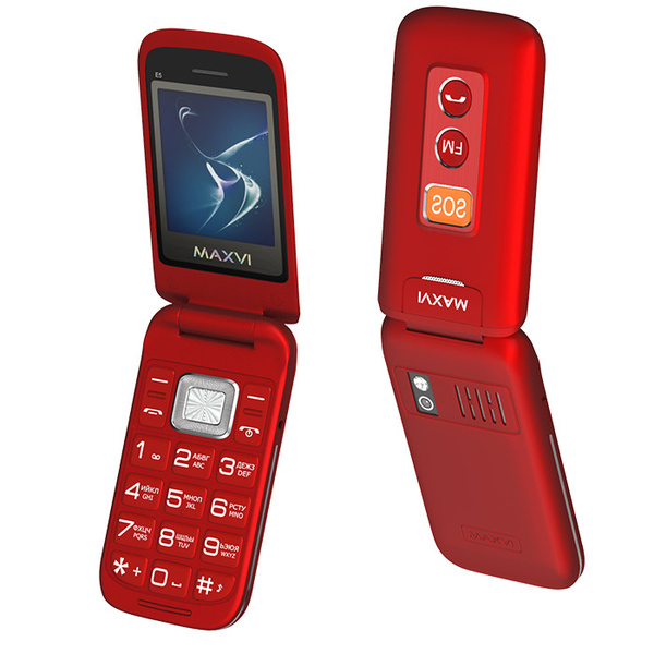 Мобильный телефон Maxvi or-E5, красный - купить по выгодной цене в ...