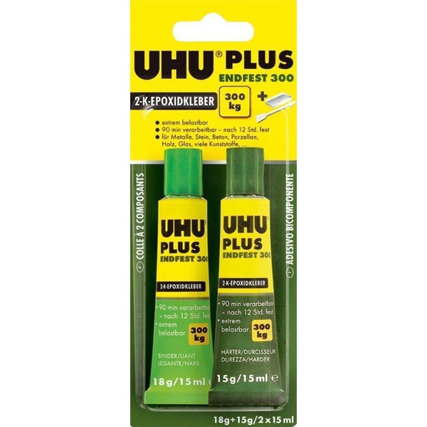 Клей UHU Клей эпоксидный Plus EndFest 300, универсальный, 2x15мл ...