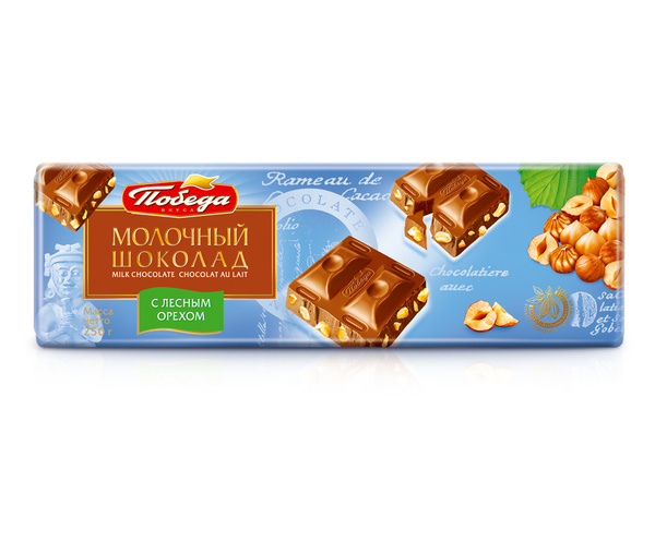 Шоколад Победа вкуса молочный с орехом, 250г купить на OZON по низкой ...
