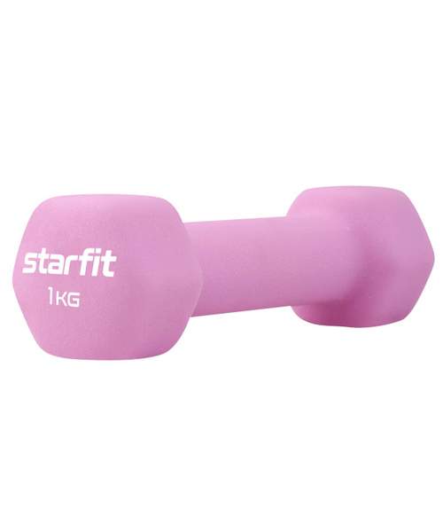 Гантели Starfit DB-202, 1 шт. по 1 кг, светло-розовый, белый купить c ...