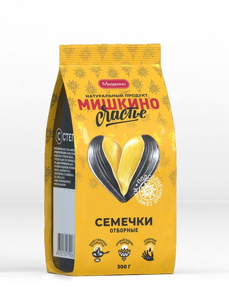 Мишкино Счастье Семечки Черные Жареные Неочищенные 300г. 1шт - купить с ...