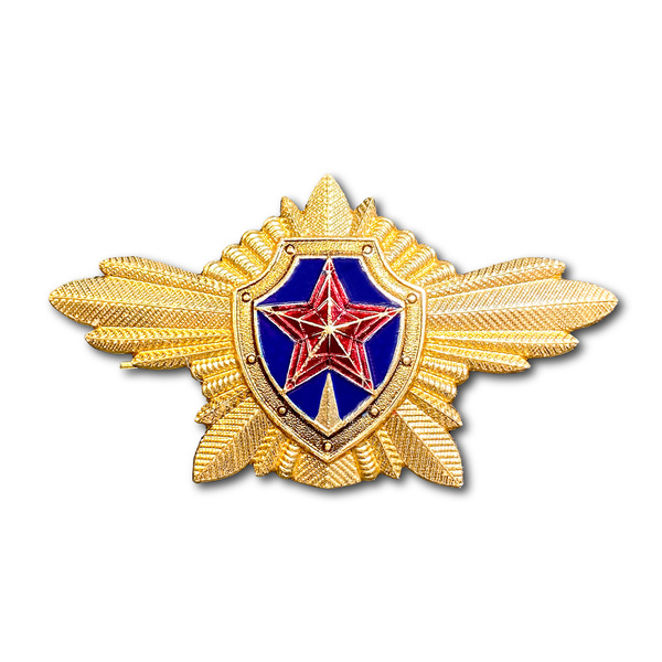 Эмблема На Тулью Фуражки ФСО России Золотистая (Золотистый / Усики ...