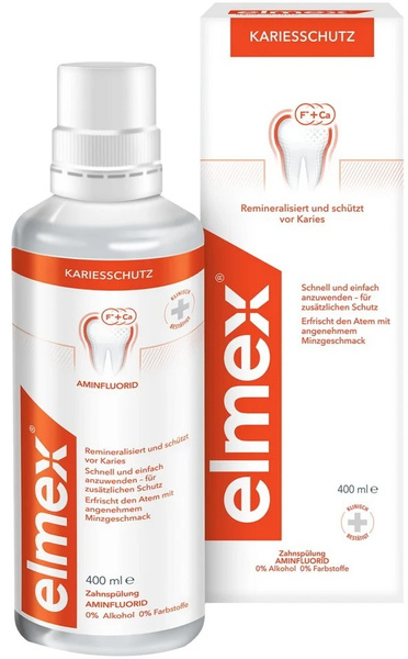 Elmex / Ополаскиватель для полости рта Elmex Защита от кариеса 400мл 2 ...