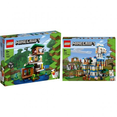 LEGO 2er Set НАБОР ЛЕГО конструктор : Minecraft 21174 Современный домик ...