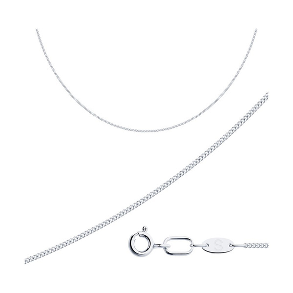 Цепочка на шею золотая 585 пробы плетение панцирное, золото SOKOLOV ...