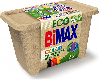 Бимакс Колор / Bimax Color - Капсулы умные для стирки Eco-упаковка 12 шт - купить с доставкой по ...